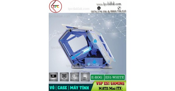 Vỏ ( Case ) máy tính bàn Gaming VSP ESPORT REPUBLIC OF GAMERS ES1 - LED RGB ( M-ATX/Mini ITX ...