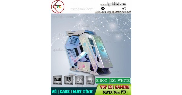 Vỏ ( Case ) máy tính bàn Gaming VSP ESPORT REPUBLIC OF GAMERS ES1 - LED RGB ( M-ATX/Mini ITX ...
